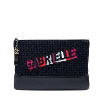 Chanel Pre-owned Gesteppte Tweed Clutch - - Pre-owned - Damen - Blau - ONE SIZE