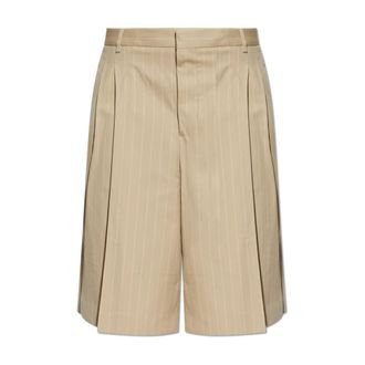 Ami Wool Pinstripe Shorts - - Shorts - Herren - Beige - XS