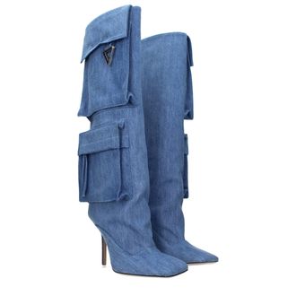 The Attico Womens Light Blue Fabric Boots