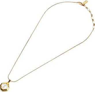 Saint Laurent collier à pendentif géométrique (1980-1990) - Or