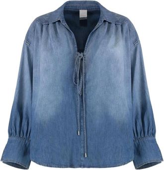 Pinko Pinko, Femme, Blouses et Chemises, Bleu, Taille: 38 FR Blouse Calahari