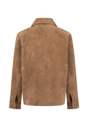 Fynch-Hatton Strickjacke Velours Overshirt - Casual Fit