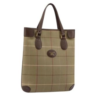 Burberry Sac cabas vintage Pre-owned en toile - Femme - Pre-owned - Beige - Taille: ONE Size