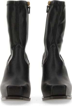 Stella McCartney Faux Leather Cowboy Boots - Black