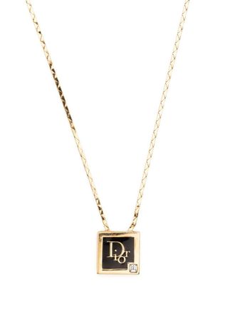 Dior collier à pendentif logo (années 1980)