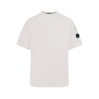 C.P. Company C.p. Company, Homme, Tops, Blanc, Taille: M Patch Pocket Logo T-Shirt