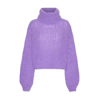 Americandreams Americandreams, Femme, Pulls, Violet, Taille: ONE Size Pepper Roll Neck Pullover