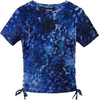 Desigual Womens TS_TRIESTRE 5000 T-Shirt, Blue, XS