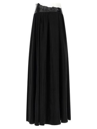 Maison Margiela Womens Black Copper Mini Skirt