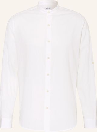 Paul Paul Hemd Slim Fit Mit Stehkragen weiss