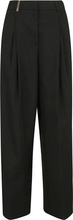 PESERICO Femme, Pantalons, Noir, Taille: 36 FR Tela Tecnica Pantalons