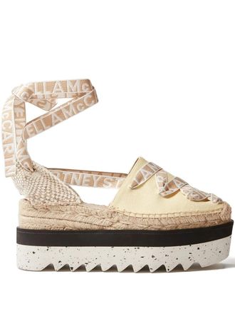Stella McCartney Plateau-Espadrilles mit Schleifendetail 80mm - Nude