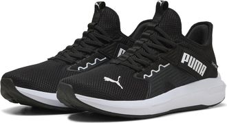 Puma SOFTRIDE ENZO 5 Slip Tech Stra&szlig;enlaufschuh, Unisex, Schwarz, Wei&szlig;, Schwarz, 9.5 UK
