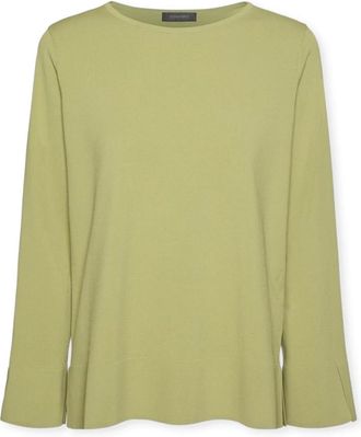 Elena Miro Femme, Pulls, Vert, Taille: 46 FR Haut Uni en M&eacute;lange de Viscose