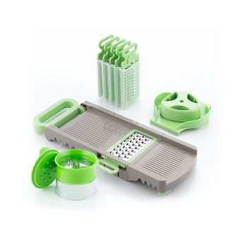InnovaGoods Manueller Gemüsehobel + 6-in-1-Klapphobel, Reibe und Schneide alle Arten von Lebensmitteln schnell, ideal für Zucchini, Kartoffeln, Gurken