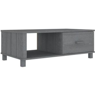 vidaXL vidaXL Couchtisch HAMAR Dunkelgrau 100x55x35 cm Massivholz Kiefer