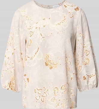 Comma Regular Fit Bluse mit Allover-Paisley-Print