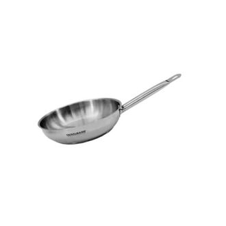 Fackelmann Fackelmann Bratpfanne aus Edelstahl, 20 cm, f&uuml;r alle Herdarten geeignet, ohne PFAS, genieteter Griff, Edelstahl 18/8, Grau