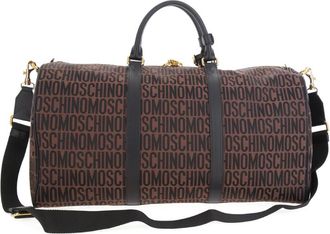 Moschino Homme, Sacs, Brun, Taille: ONE Size Logo Holdall