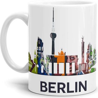 Tassendruck Berlin-Tasse Skyline - Kaffeetasse/Mug/Cup - Qualität Made in Germany