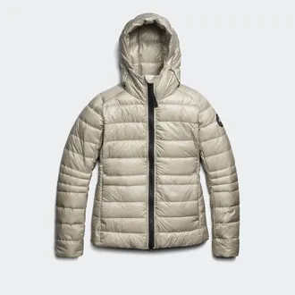 Canada Goose Cypress Kapuzenjacke mit Black Disc (Weiblich, Limestone, L)