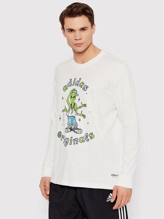 adidas Longsleeve Stoked Alien HC7142 Wei&szlig; Regular Fit
