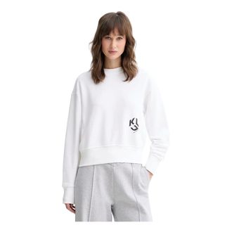 Karl Lagerfeld SweaT-shirt &agrave; logo classique - Femme - Sweatshirts et sweats &agrave; capuche - Blanc - Taille: 36 FR
