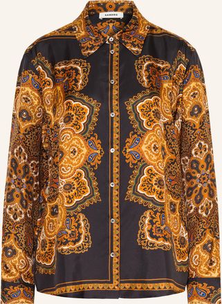 Sandro Sandro Hemdbluse Aus Seide schwarz