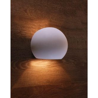Licht-Erlebnisse Wandlampe G9 Wei&szlig; Gips Wandleuchte