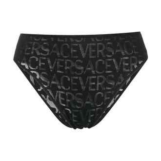 Versace Femme, Sous-vêtements, Noir, Taille: 42 FR Leggings Taille Haute en Maille