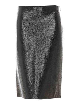 Courr&egrave;ges Jupe Midi - Noir