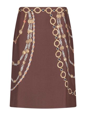 Versace Jupe Midi - Marron