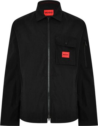 HUGO BOSS Hugo - Hemdjacke f&uuml;r Herren, Baumwolle (Schwarz)