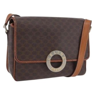 Celine Sac bandouli&egrave;re en toile Macadam Vintage Pre-owned - Femme - Pre-owned - Brun - Taille: ONE Size