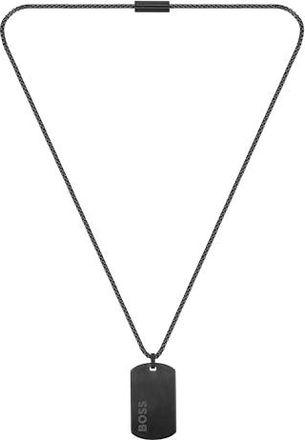 BOSS Jewelry Collier avec Pendentif pour Homme Collection ID avec Placage en Noir (IP) - 1580052