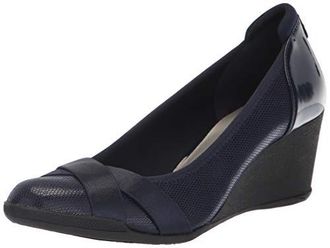 Anne Klein Femme Timeout Wedge Heel Escarpins, Bleu Marine, 40 EU