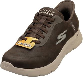 Skechers Mens Hands Free Slip-ins: Go Walk Flex-Smooth Motion Sneaker, Brown, 12