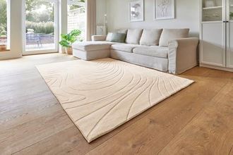 Andiamo Andiamo Tapis Dale - Tapis à Poils Courts avec Effet Profond pour Salon et Chambre à Coucher - Tissé à Haute Densité - Doux au Toucher - 120 x 170 cm 