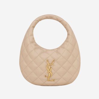 Saint Laurent Womens Handbag Icare Nappa Leather Beige Shoulder Bags