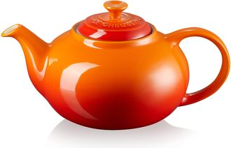 LE CREUSET Le Creuset Klassische Teekanne aus Steinzeug, 1,3 Liter, f&uuml;r 3-4 Tassen, Ofenrot, 70702130900000
