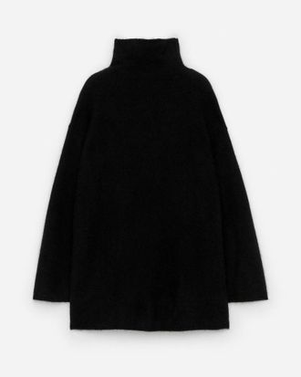 Arket Pullover Aus Alpakawolle Und Wolle Mit Kaminkragen -Schwarz