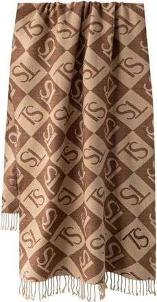 Twinset Foulard Monogramme - Femme - Accessoires - Brun - Taille: ONE Size