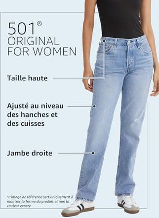 Levi's Femme 501 Jeans For Women Straight Fit, Fresh As A Daisy, 31W / 30L