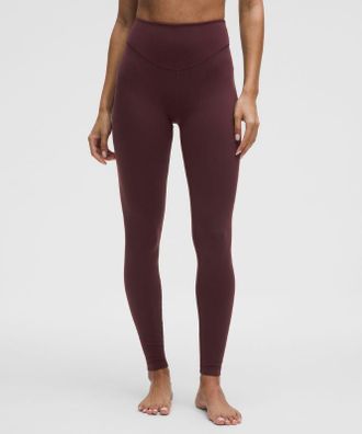 lululemon Wunder Under Leggings aus mit hohem Bund f&uuml;r Frauen - 71 cm - Gr&ouml;&szlig;e 14 in Goodnight Plum