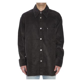 Ami Cord Overshirt - - Jackets - Herren - Grau - L