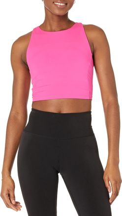 Amazon Essentials Damen Active formender, hochgeschlossener Sport-BH mit Racerback - Auslauffarben, Neonrosa, 6XL Gro&szlig;e Gr&ouml;&szlig;en