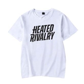 Generic HeatRivalry Logo Merch T-shirt unisexe d&eacute;contract&eacute; col rond &agrave; manches courtes, blanc, XXS