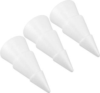 DOITOOL 3stücke Schaumstoff-weihnachtsbäume Weiß Für DIY-bastelprojekte Deko-Materialien Für Weihnachtsdekoration Mit Kindern Und Erwachsenen Kreatives Bastel