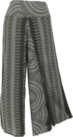 Guru Shop Palazzohose, Offene Boho Sommerhose, Hosenrock- Dunkelgr&uuml;n, Damen, Synthetisch