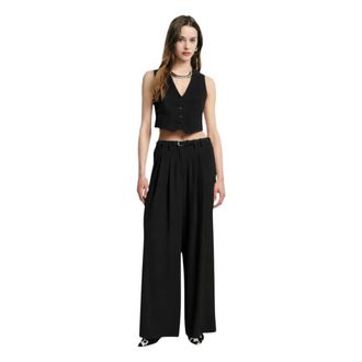 Please Femme, Vestes, Noir, Taille: 36 FR Gilet Court